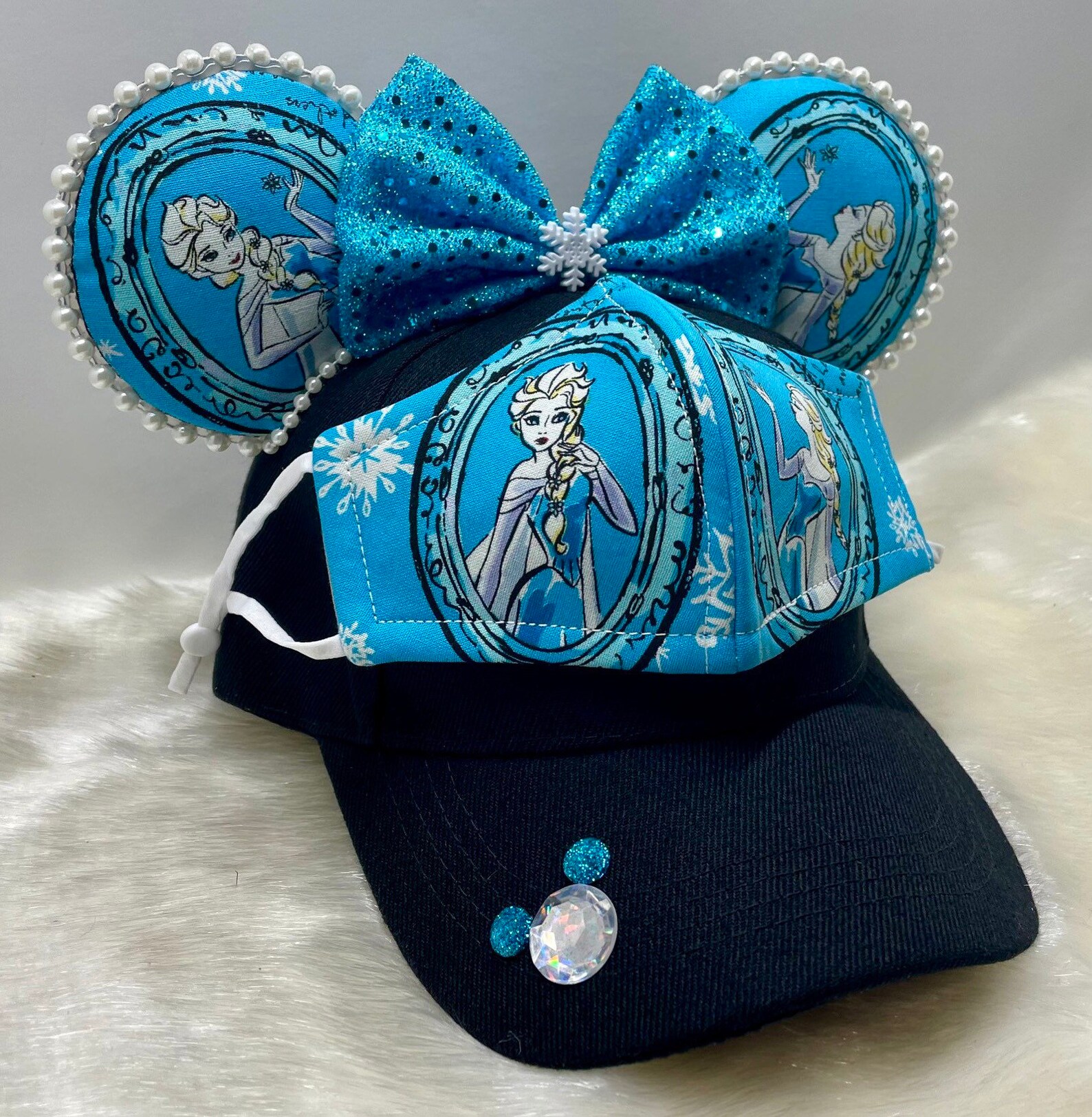Inspired Frozen Elsa and Anna Mickey Minnie Mouse Ears OR With Combo ...