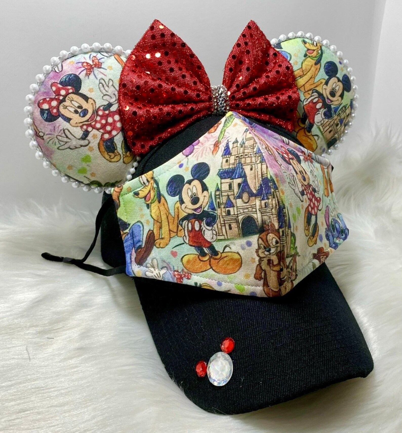 Inspired Classic Mickey Minnie Mouse Ears Hat Cap OR With Combo ...