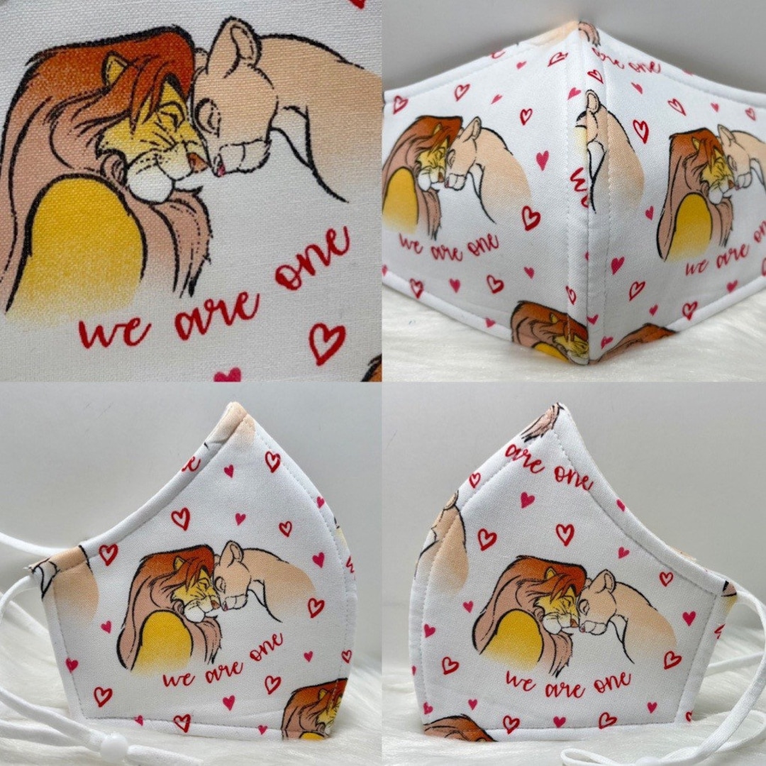 Classic Lion King Simba and Nala in Love Designer Face Mask. - Etsy UK