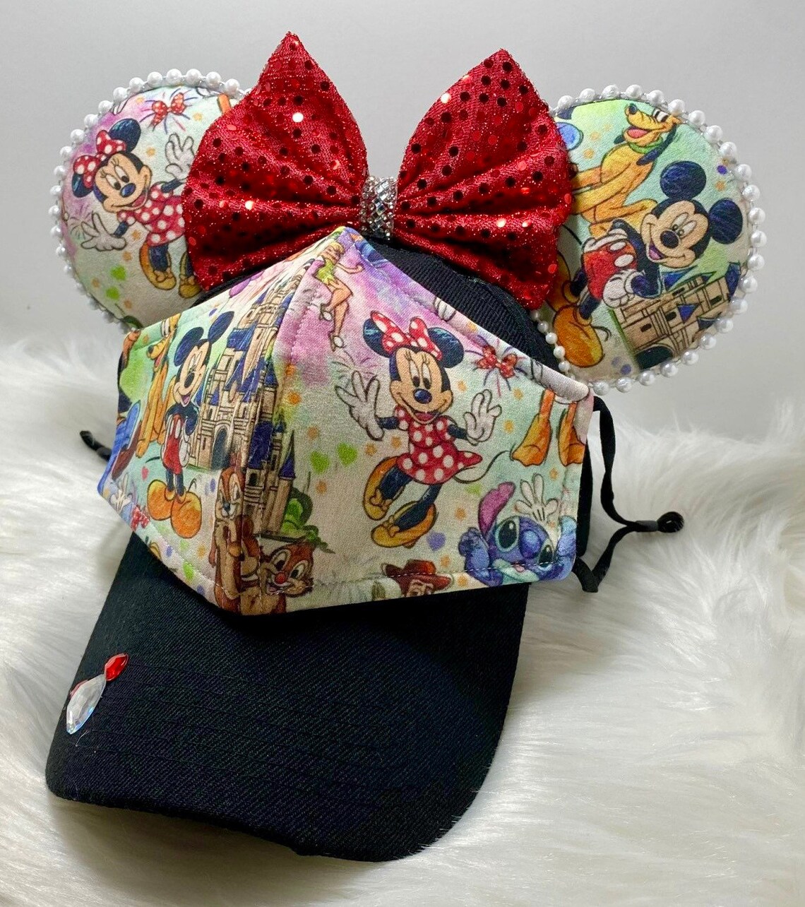 Inspired Classic Mickey Minnie Mouse Ears Hat Cap OR With Combo ...