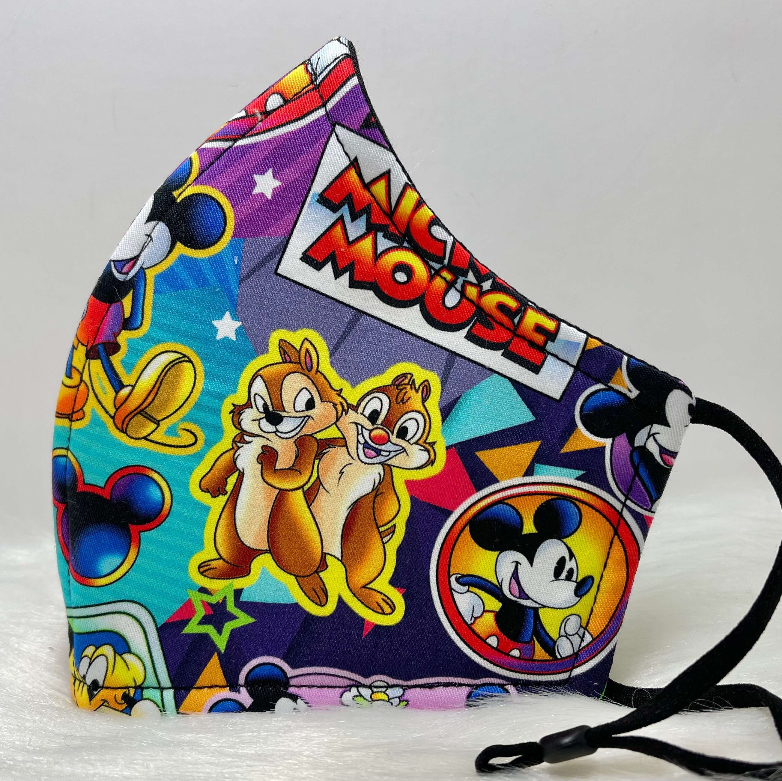 Mickey Mouse Club With Chip and Dale Designer Face Mask. Very | Etsy