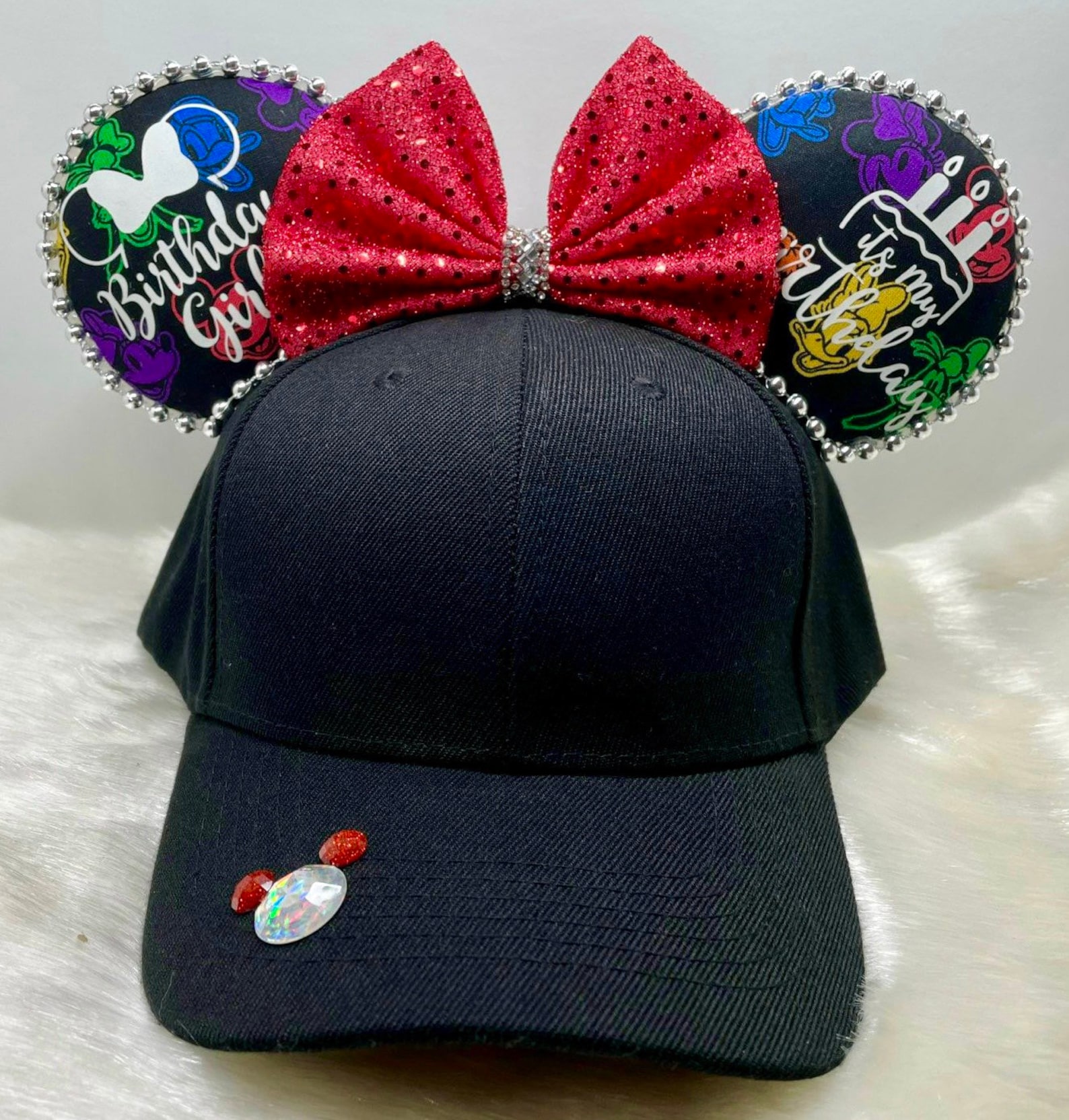 Inspired Vintage Birthday Mickey Mouse Ears OR With Combo Matching Mask ...
