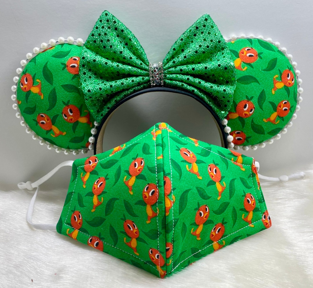 Minnie Mouse Orange Bird Ears OR With Combo Matching Mask Set. - Etsy