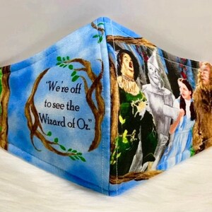 Wizard of Oz Four Main Characters Designer Adult Face Mask Limited ...