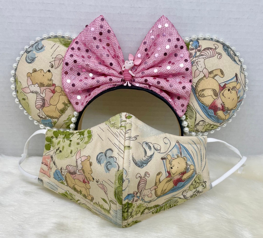 Inspired Minnie Mouse Ears OR With Combo Matching Mask Set. of Winnie ...