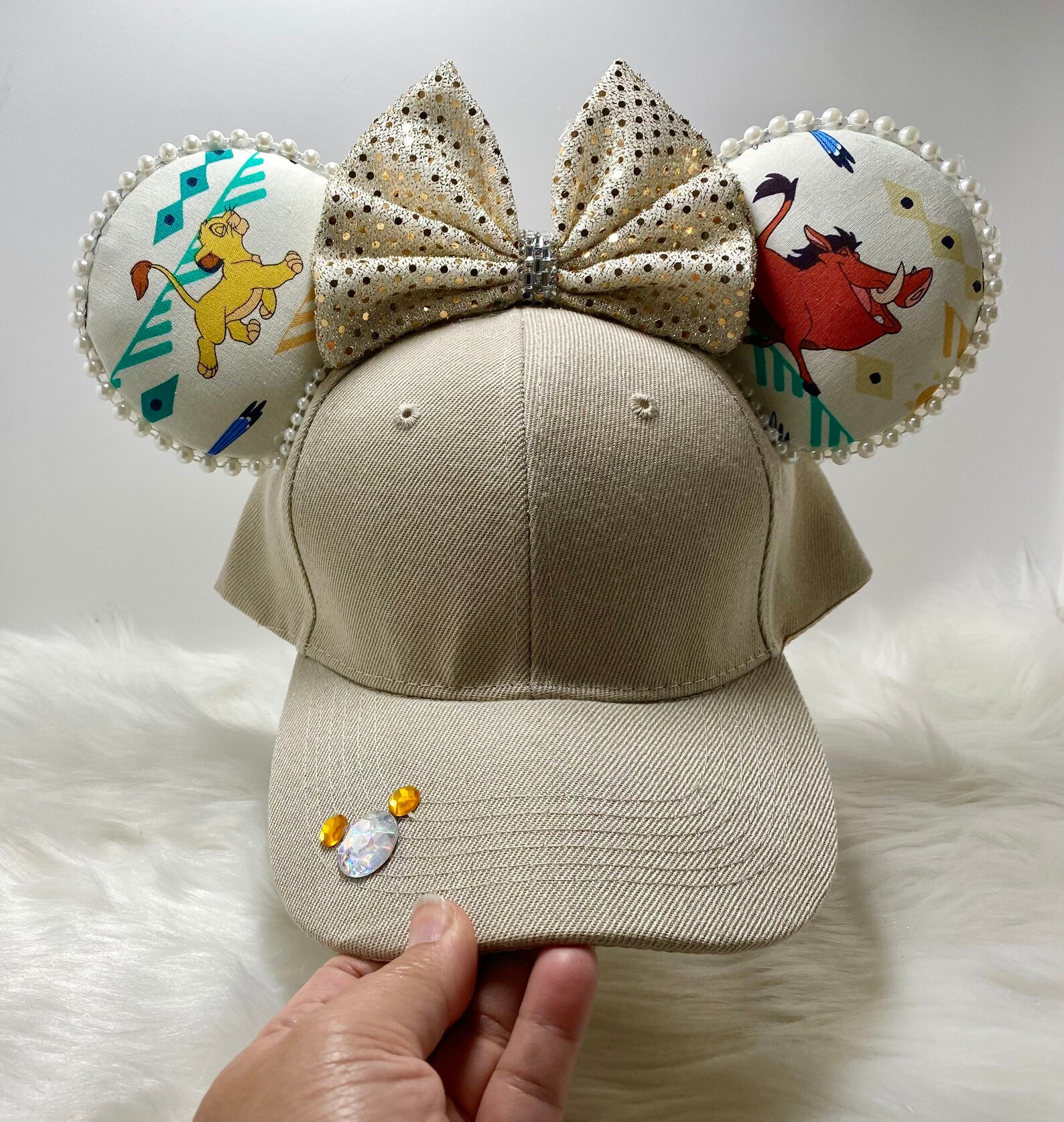 Inspired the Lion King Simba and Pumba Mickey Minnie Mouse Ears Hat Cap ...