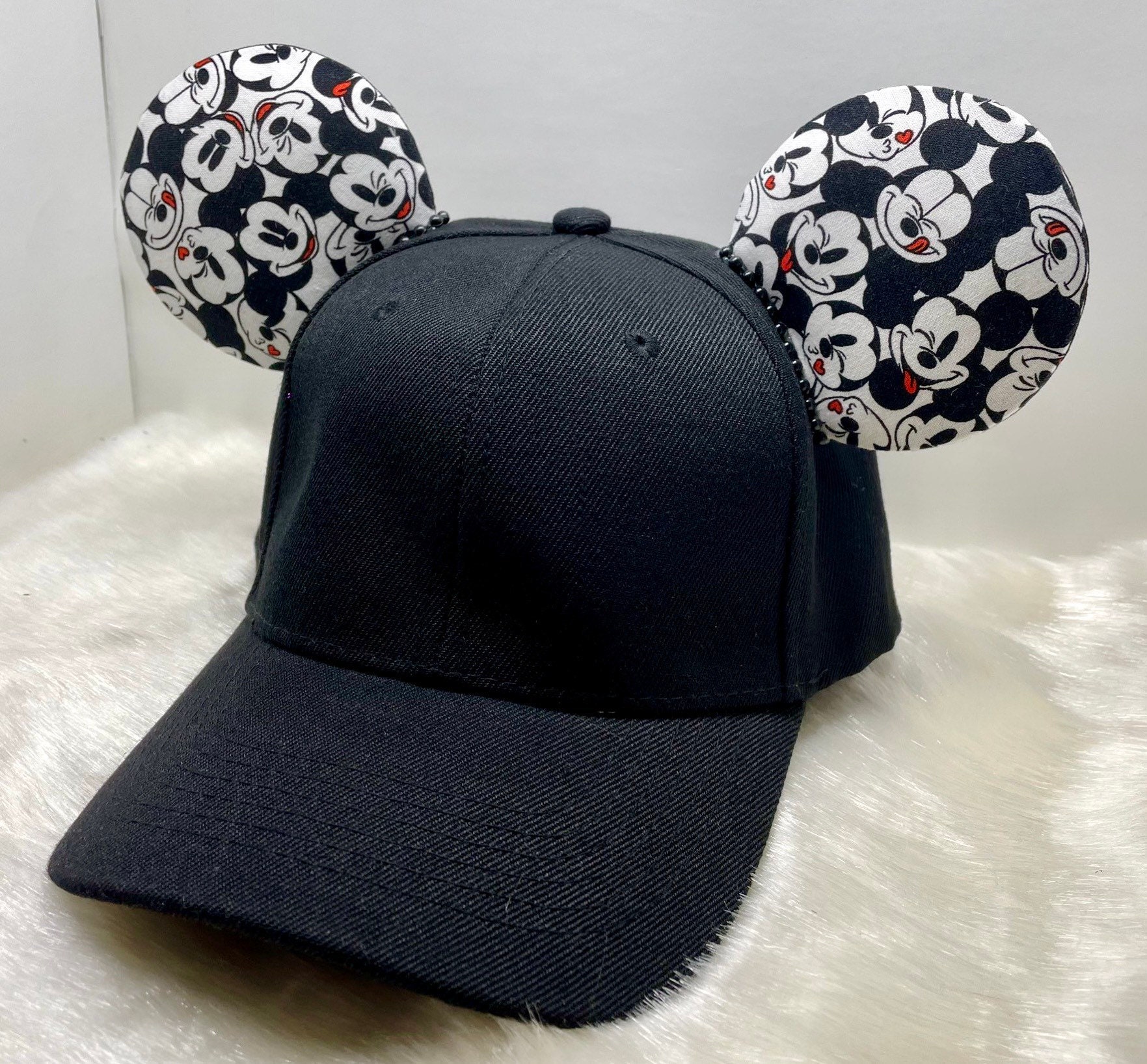 Inspired Mickey Mouse Cap Hat Ears OR With Combo Matching Mask | Etsy
