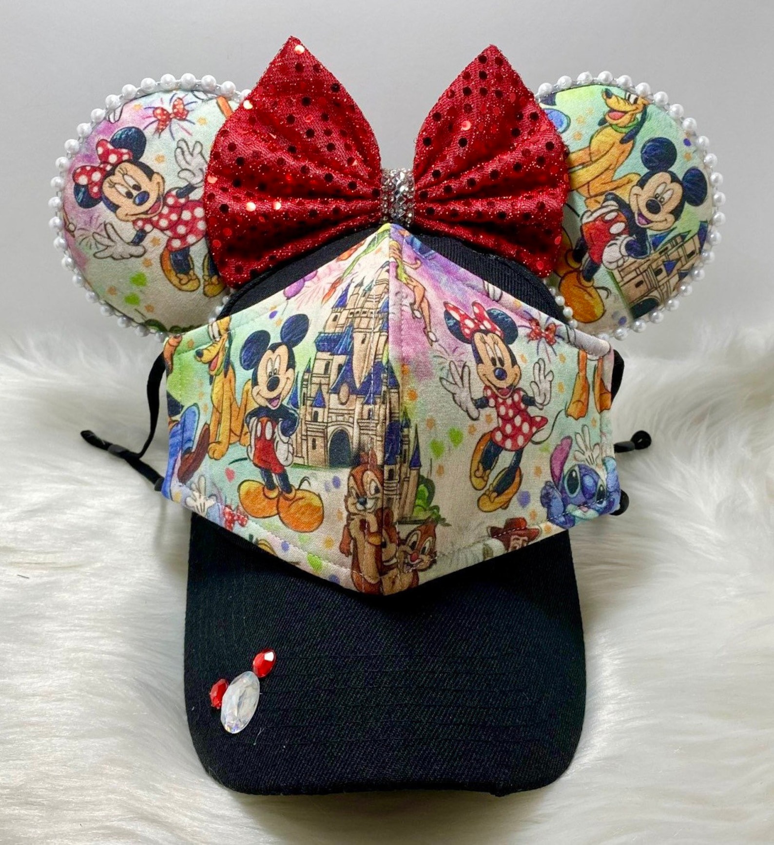 Inspired Classic Mickey Minnie Mouse Ears Hat Cap OR With Combo ...
