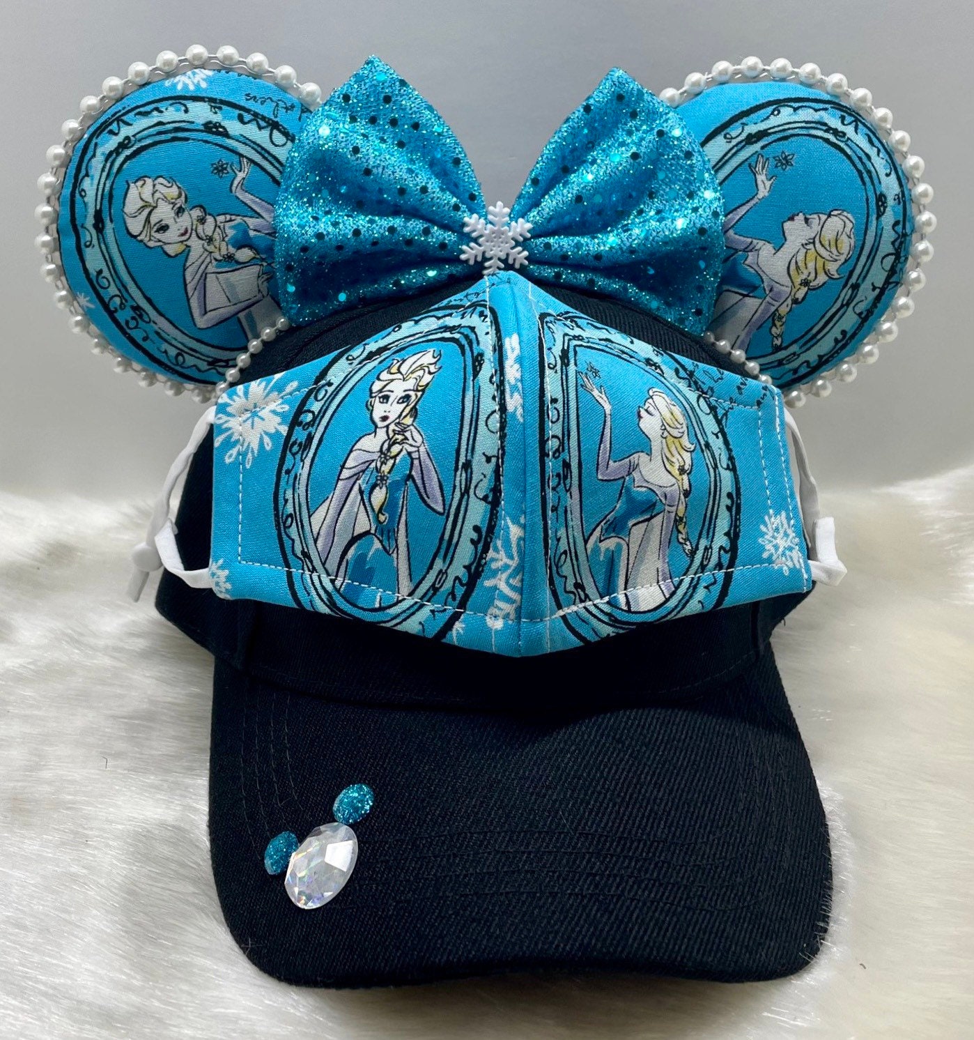 Inspired Frozen Elsa and Anna Mickey Minnie Mouse Ears OR With - Etsy