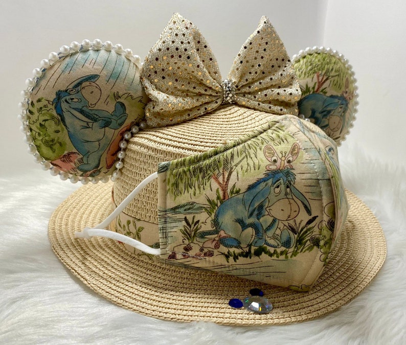 Inspired Winnie the Pooh's Friend Eeyore Straw Hat Sun | Etsy