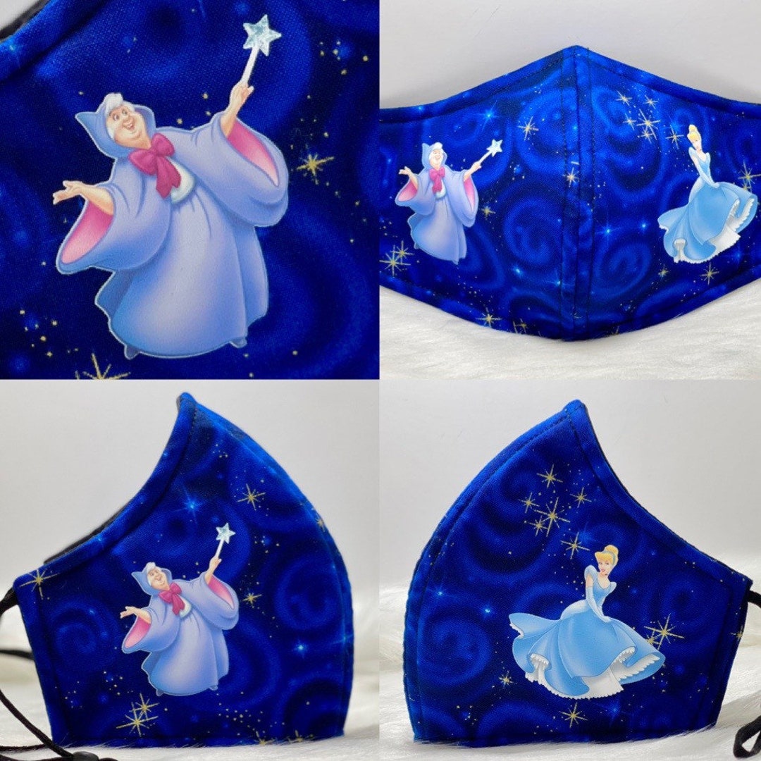 Cinderella Fairy Godmother Face Mask blue - Etsy
