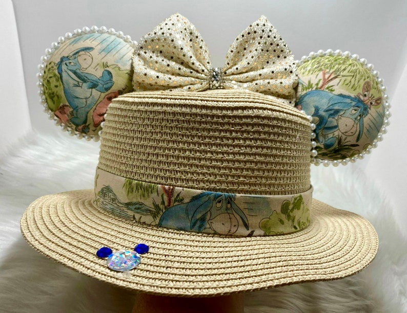 Inspired Winnie the Pooh's Friend Eeyore Straw Hat Sun | Etsy