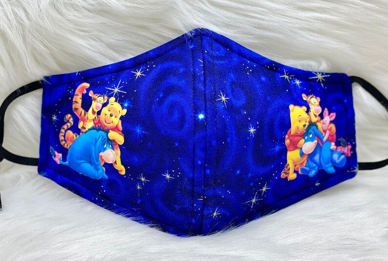 Winnie the Pooh Piglet Eeyore and Tigger Designer Face Mask | Etsy