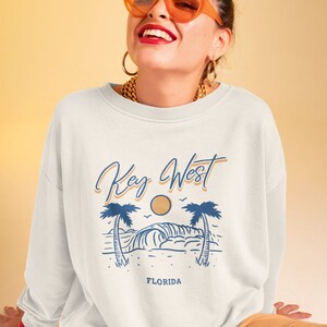 Key West Crewneck Sweatshirt Key West Florida Sweatshirt Retro | Etsy