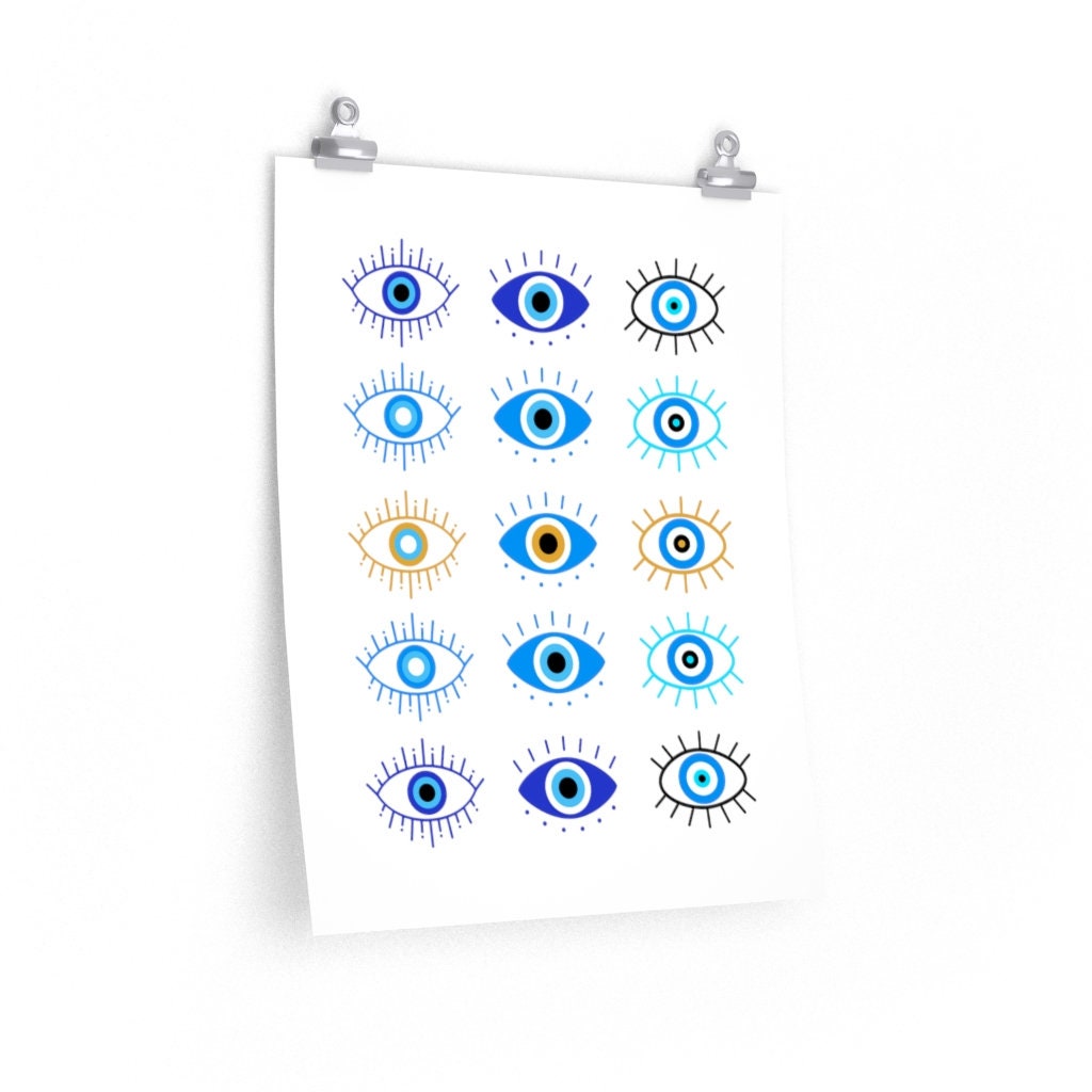 Evil Eye Poster Evil Eye Decor Evil Eye Wall Decor Evil Eye - Etsy