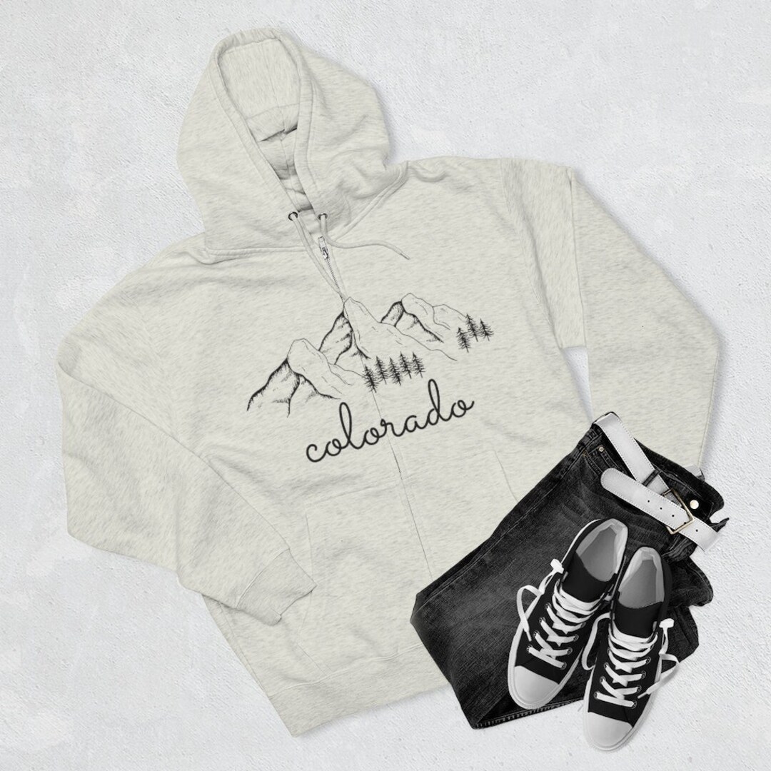 Colorado Hoodie Mountain Hoodie Gift Denver Colorado Retro Colorado Zip ...