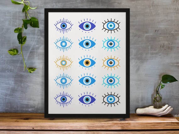 Evil Eye Poster Evil Eye Decor Evil Eye Wall Decor Evil Eye | Etsy