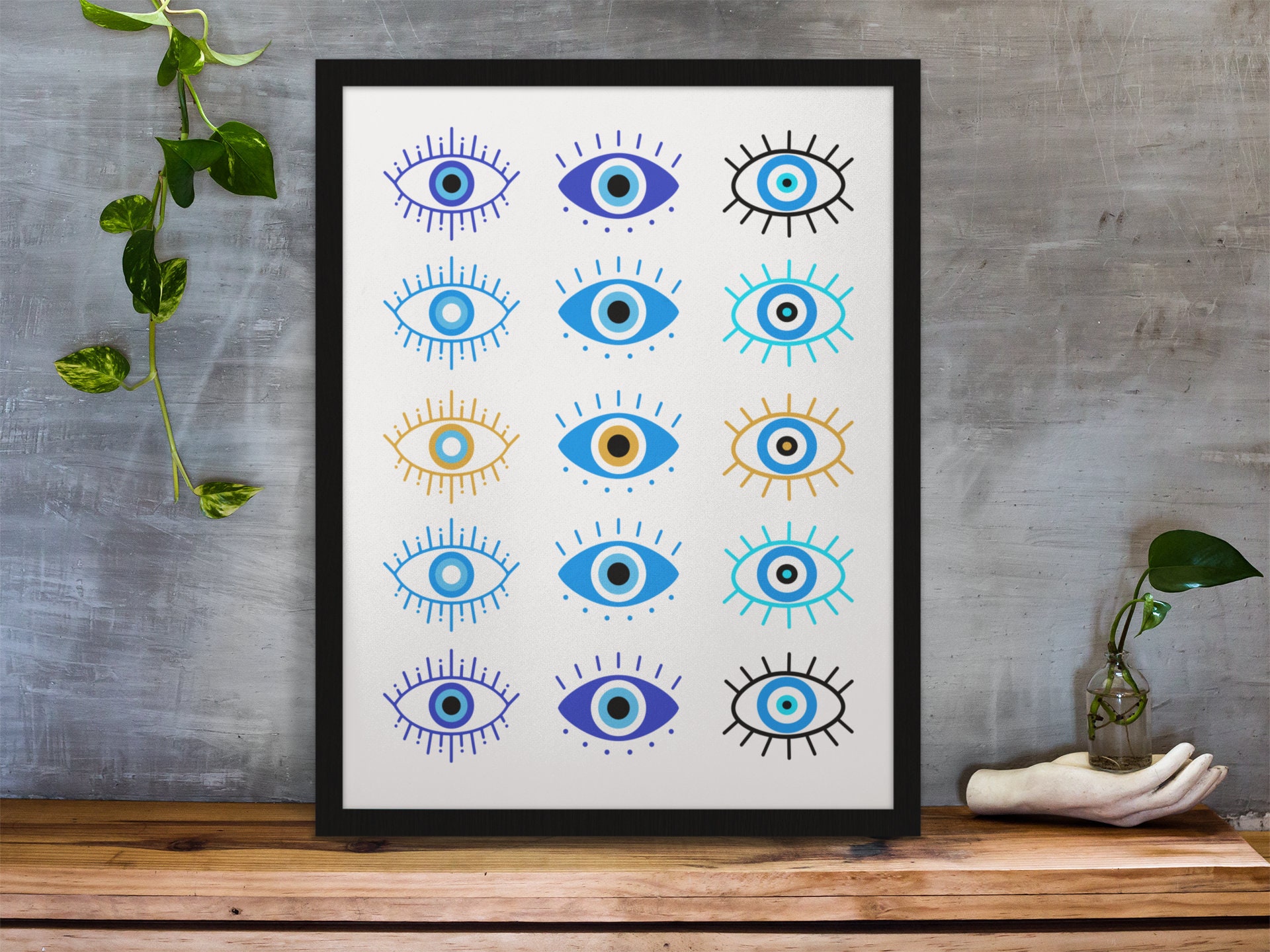 Evil Eye Poster Evil Eye Decor Evil Eye Wall Decor Evil Eye - Etsy