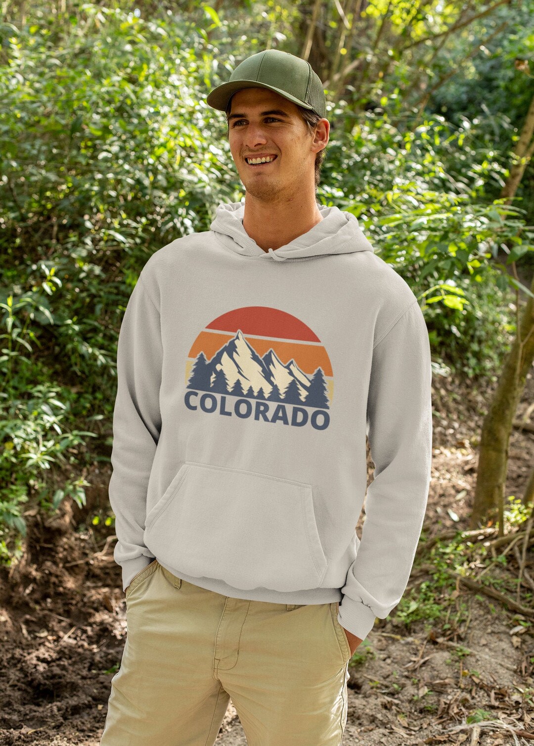 Colorado Hoodie Mountain Retro Hoodie Gift Denver Colorado - Etsy