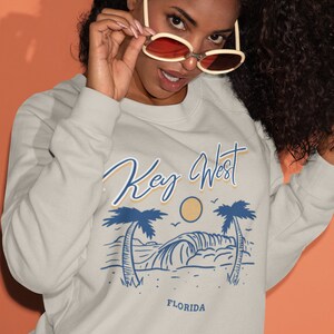 Key West Crewneck Sweatshirt Key West Florida Sweatshirt Retro | Etsy