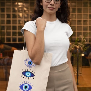 Evil Eye Tote Bag All Seeing Eye Evil Eye Print Third Eye Tote Trendy ...