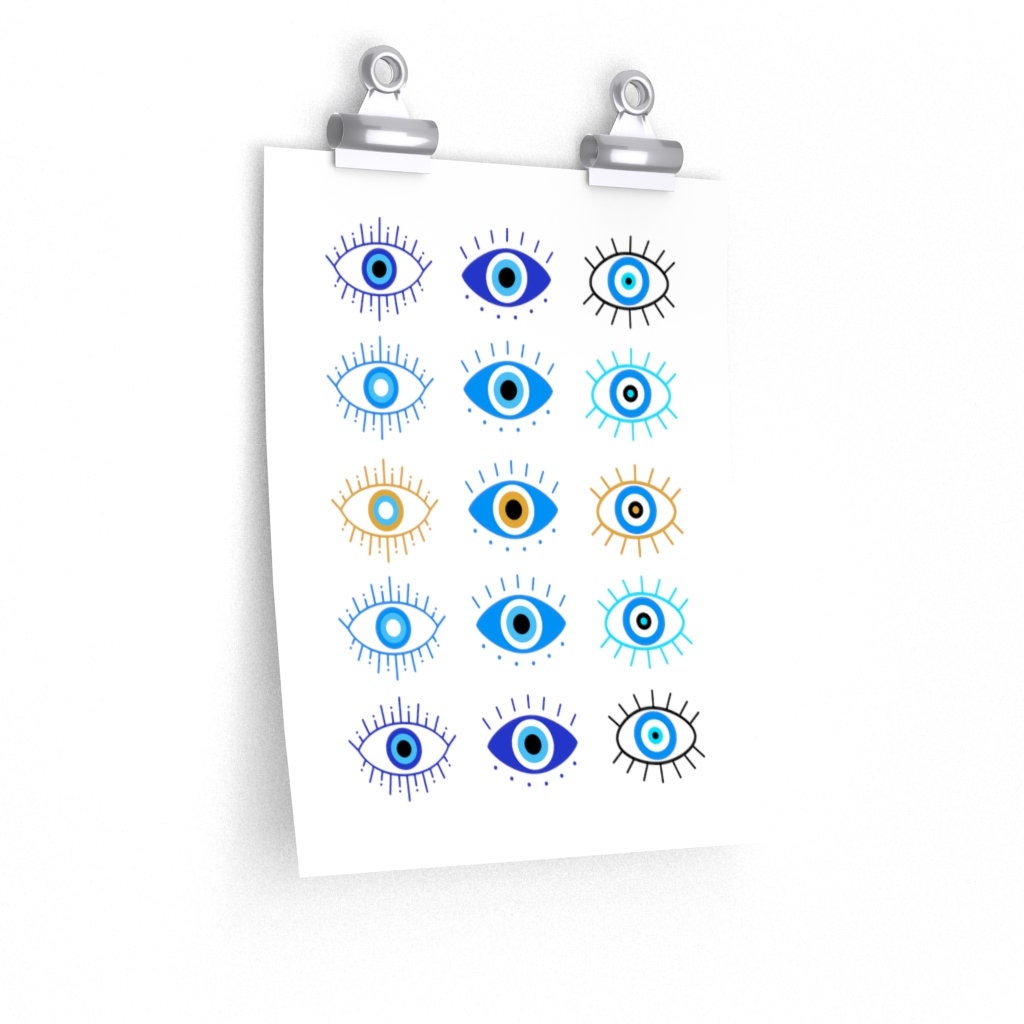 Evil Eye Poster Evil Eye Decor Evil Eye Wall Decor Evil Eye | Etsy