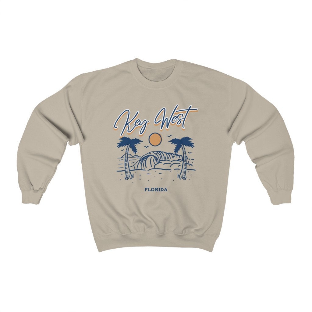 Key West Crewneck Sweatshirt Key West Florida Sweatshirt Retro | Etsy