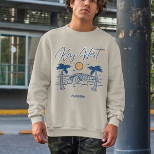 Key West Crewneck Sweatshirt Key West Florida Sweatshirt Retro | Etsy