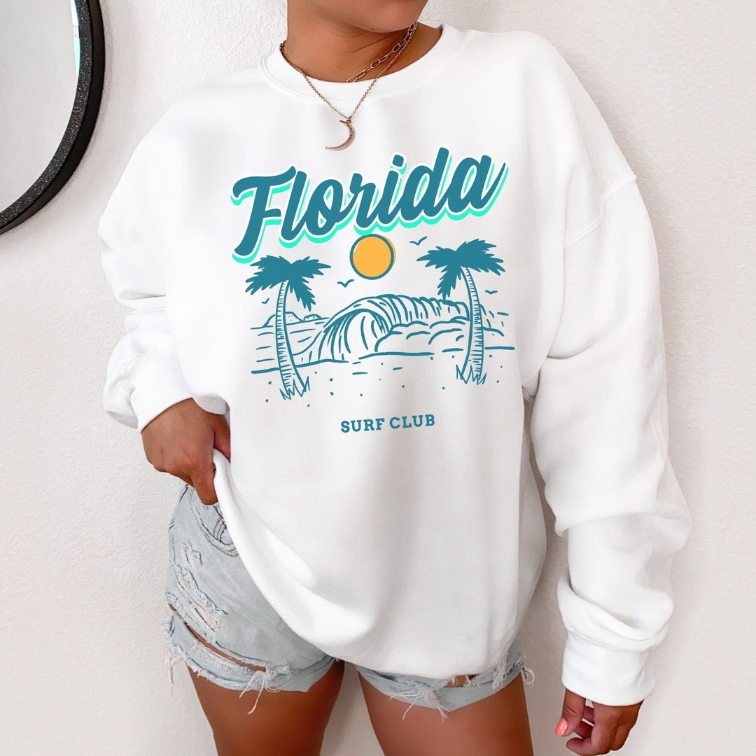 Florida Sweatshirt Preppy Sweatshirt Clearwater Crewneck Beach ...