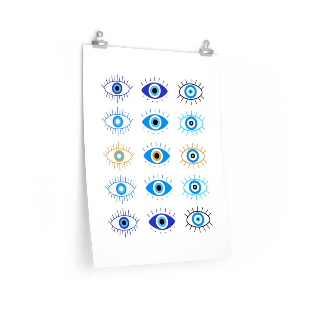 Evil Eye Poster Evil Eye Decor Evil Eye Wall Decor Evil Eye - Etsy