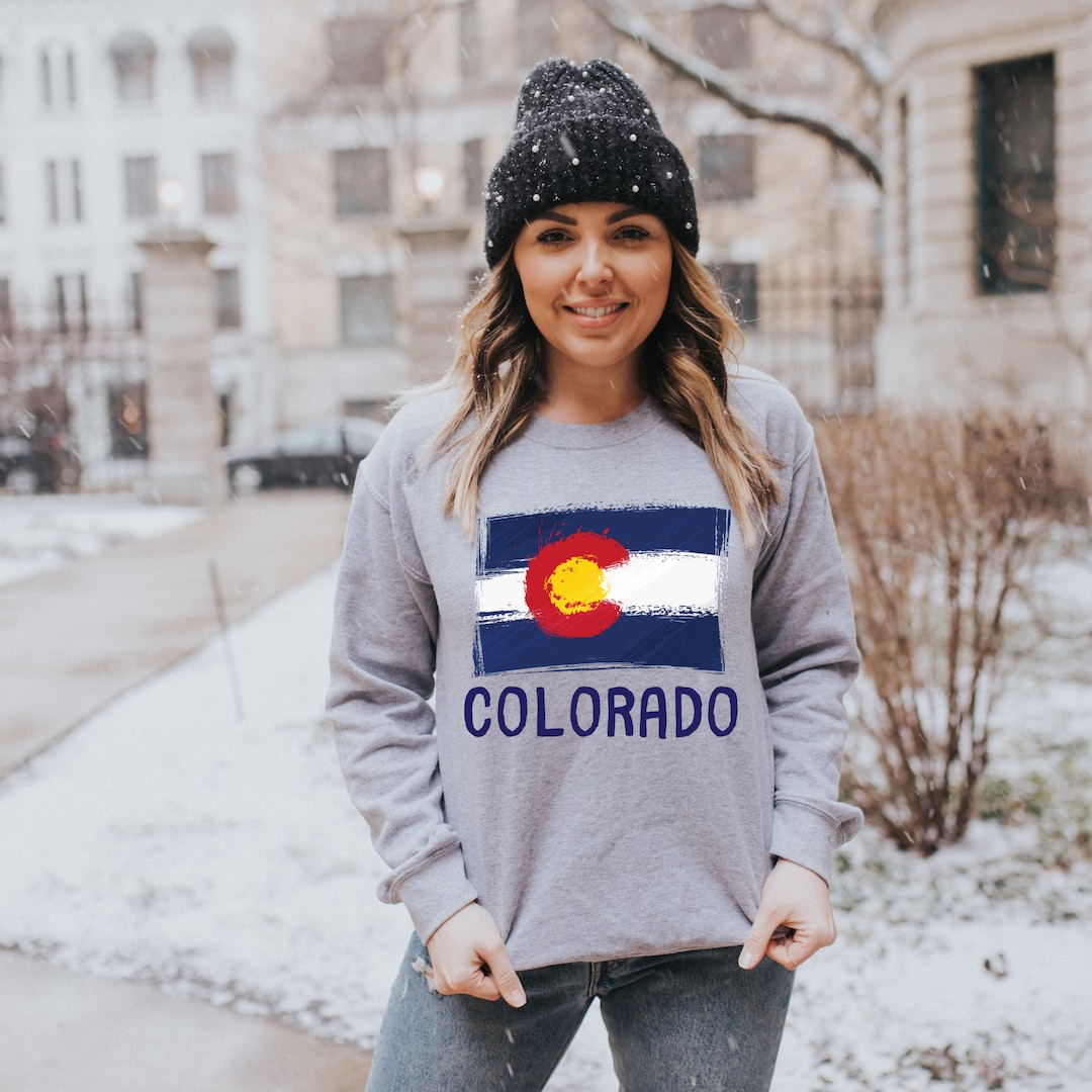 Colorado Sweatshirt Vintage Style Mountain Retro Sweatshirt Gift Denver ...