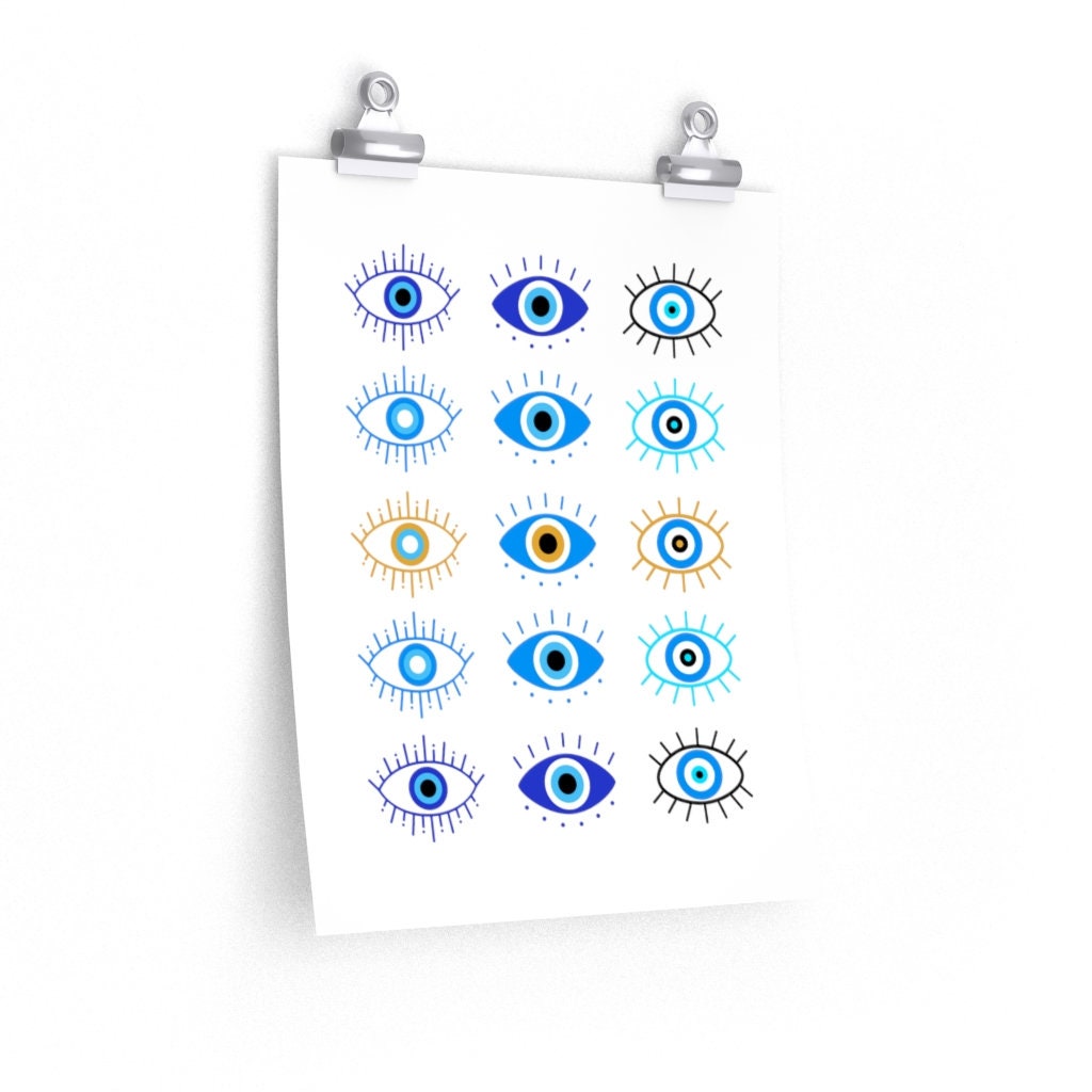 Evil Eye Poster Evil Eye Decor Evil Eye Wall Decor Evil Eye - Etsy