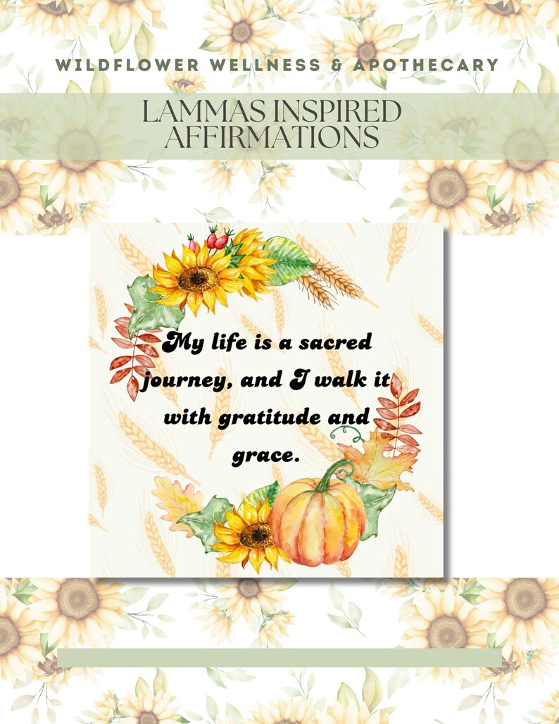30 Lammas Inspired Affirmation Cards - Etsy
