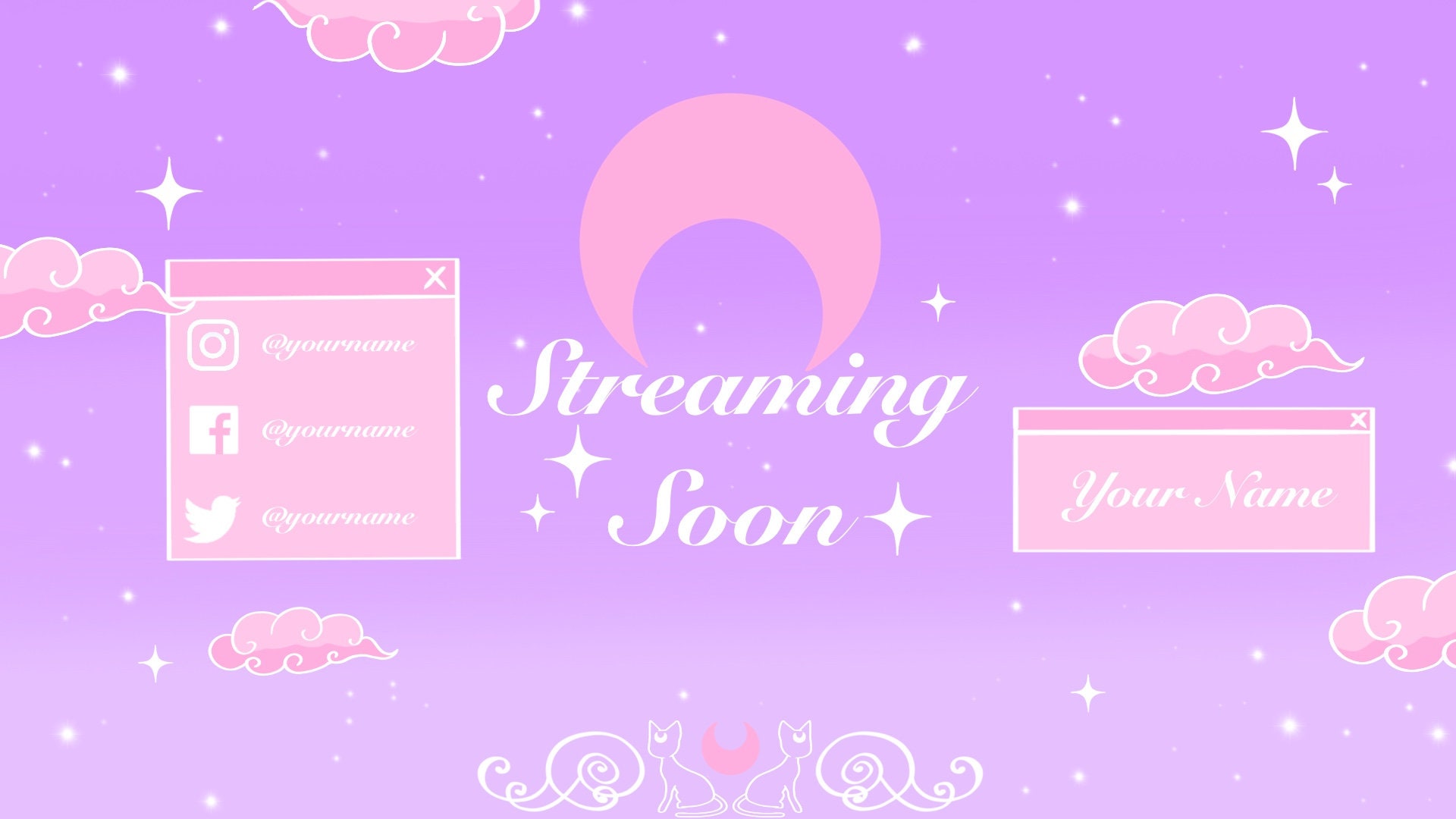 Twitch Pre-made Banner Sailor Moon Art Bundle Download - Etsy