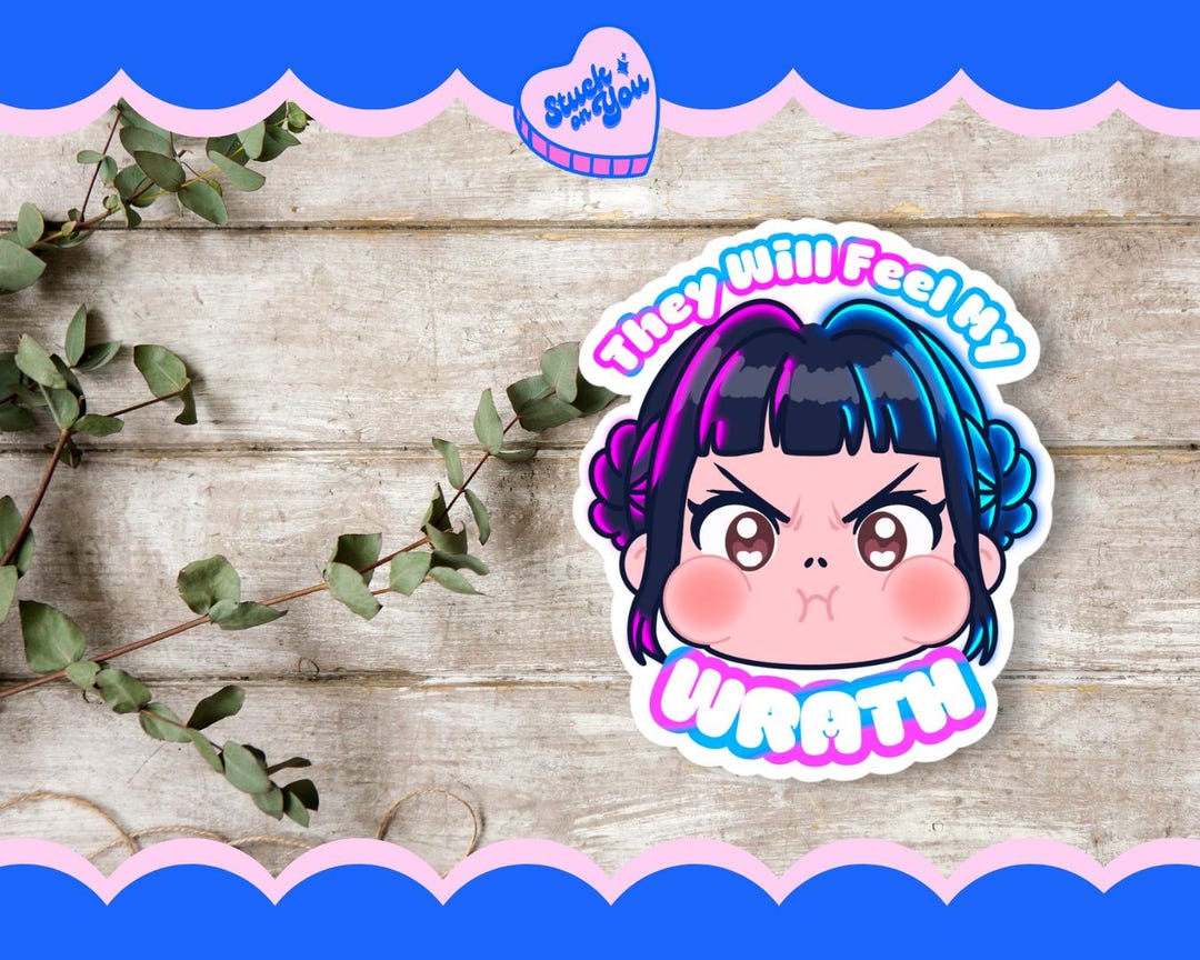 FEEL MY WRATH Zoey Holographic Vinyl Sticker |kpop Demon Girls Fanart ...