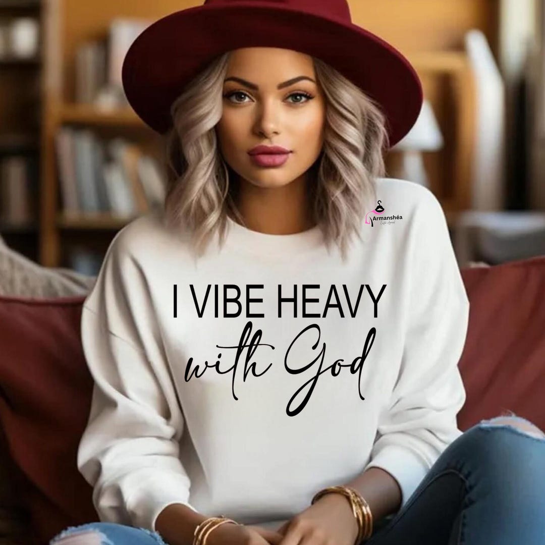 Inspirational I Vibe Heavy With GOD PNG File. Religious Quote PNG ...
