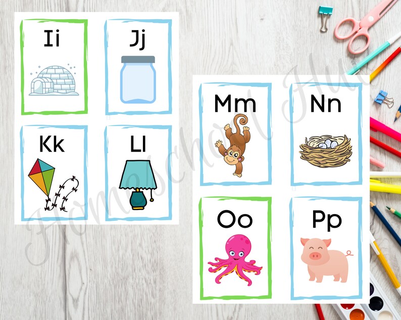 Alphabet Flashcards: Printable ABC Montessori Cards (PDF) - Etsy