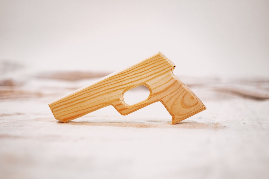 Wooden Toy Gun Wooden Pistol Handmade Child's Toy Kids - Etsy