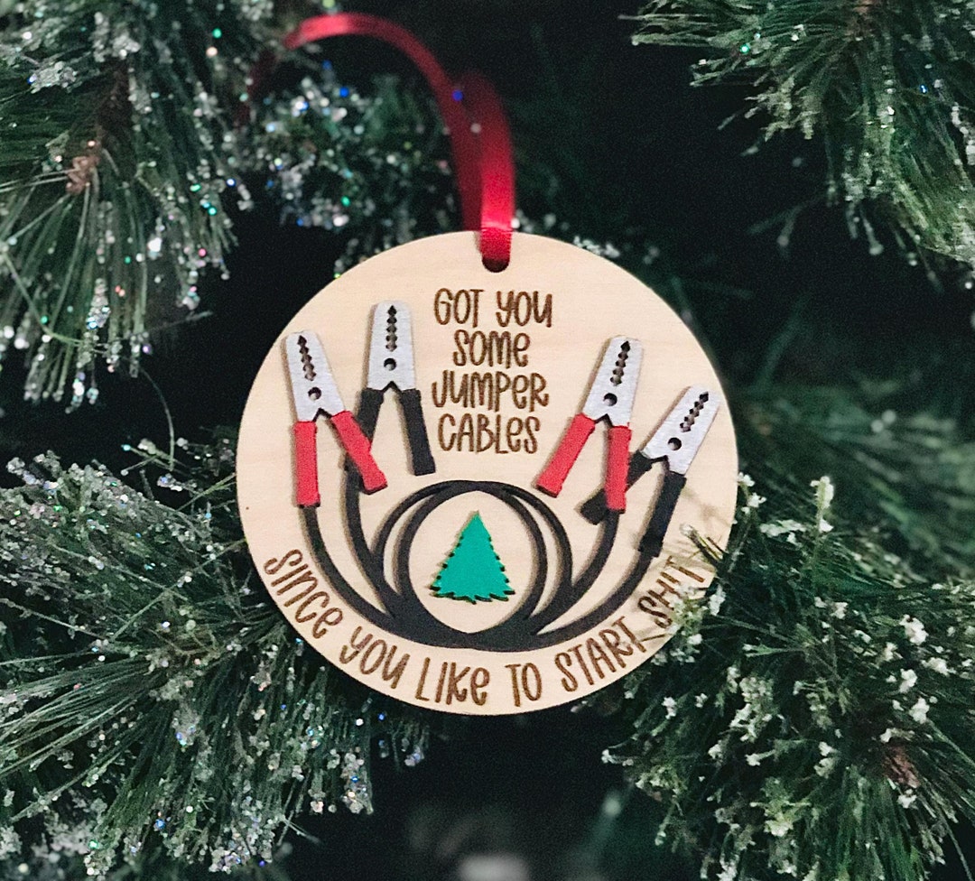 Custom Jumper Cable Christmas Ornament: Funny Adult Gift - Etsy