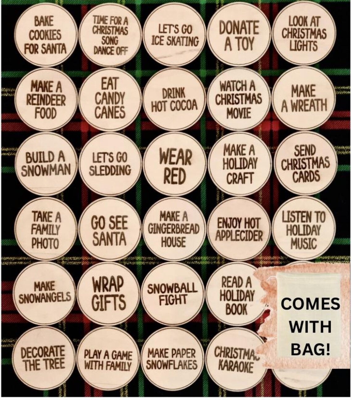 Christmas Advent Tokens: Family Activity Stocking Fillers - Etsy