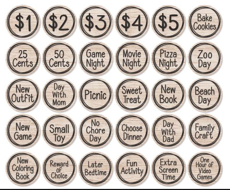 Easter Tokens, Advent Tokens, Holiday Tokens, Bunny Tokens, Family ...