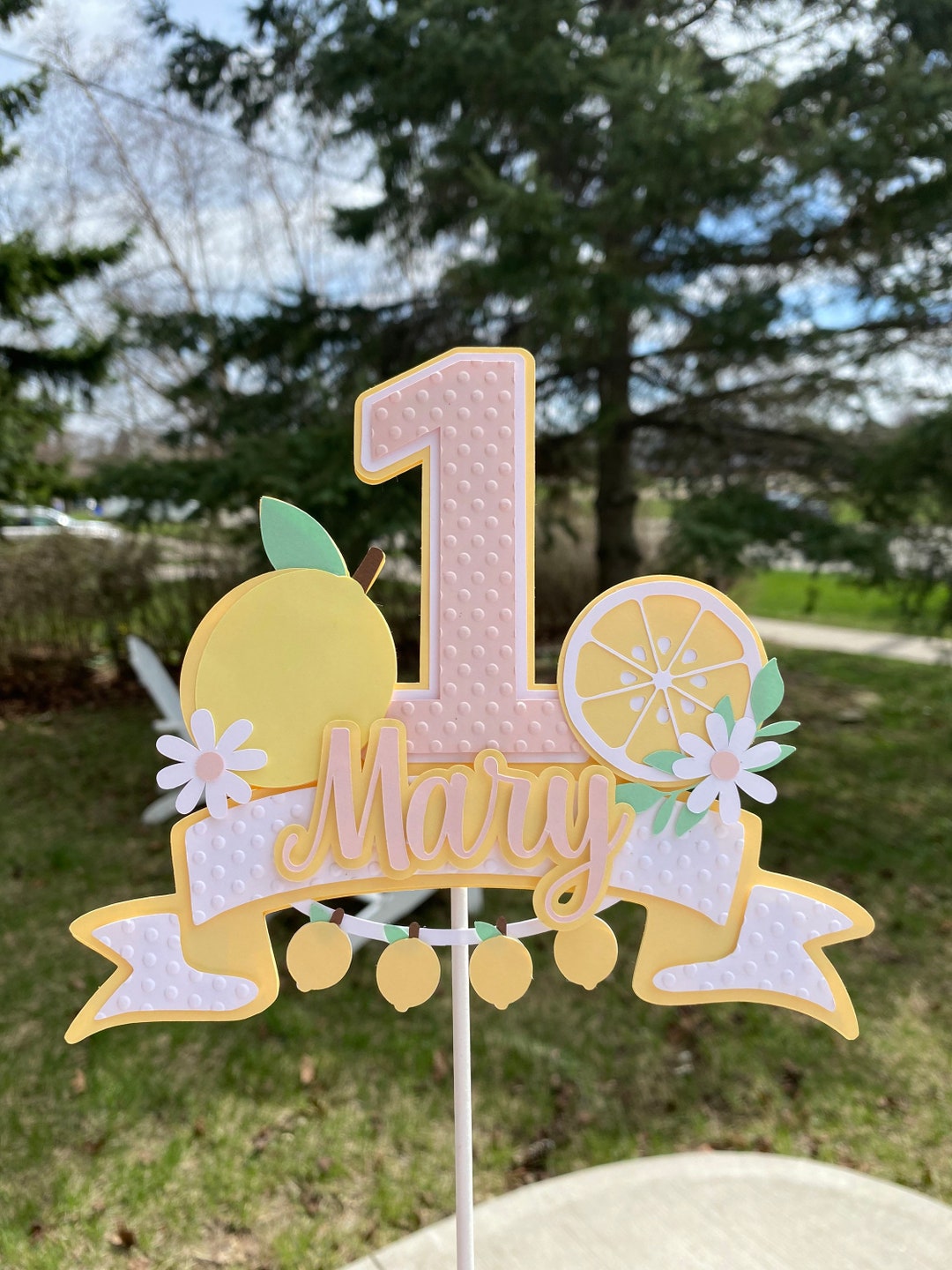 Lemon Cake Topper, Lemonade Cake Topper, Lemon Smash Cake Topper, Lemon ...