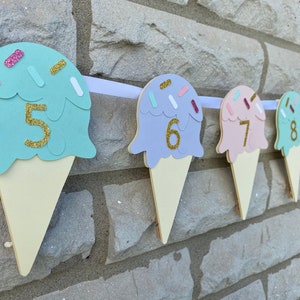 Ice Cream Monthly Picture Display Banner, Sweet One First Birthday ...