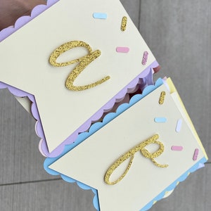 Happy Birthday Donut Banner, Sweet One Banner, Two Sweet Banner ...