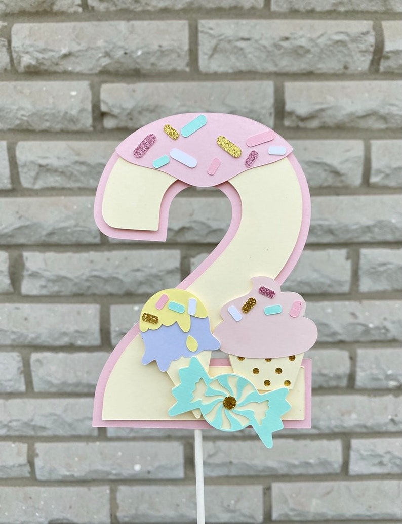 Two Sweet Cake Topper Donut Cake Topper Two Sweet Birthday | Etsy