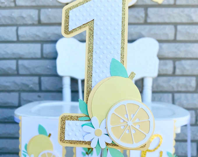 Lemon Cake Topper, Lemonade Cake Topper, Lemon Smash Cake Topper, Lemon ...