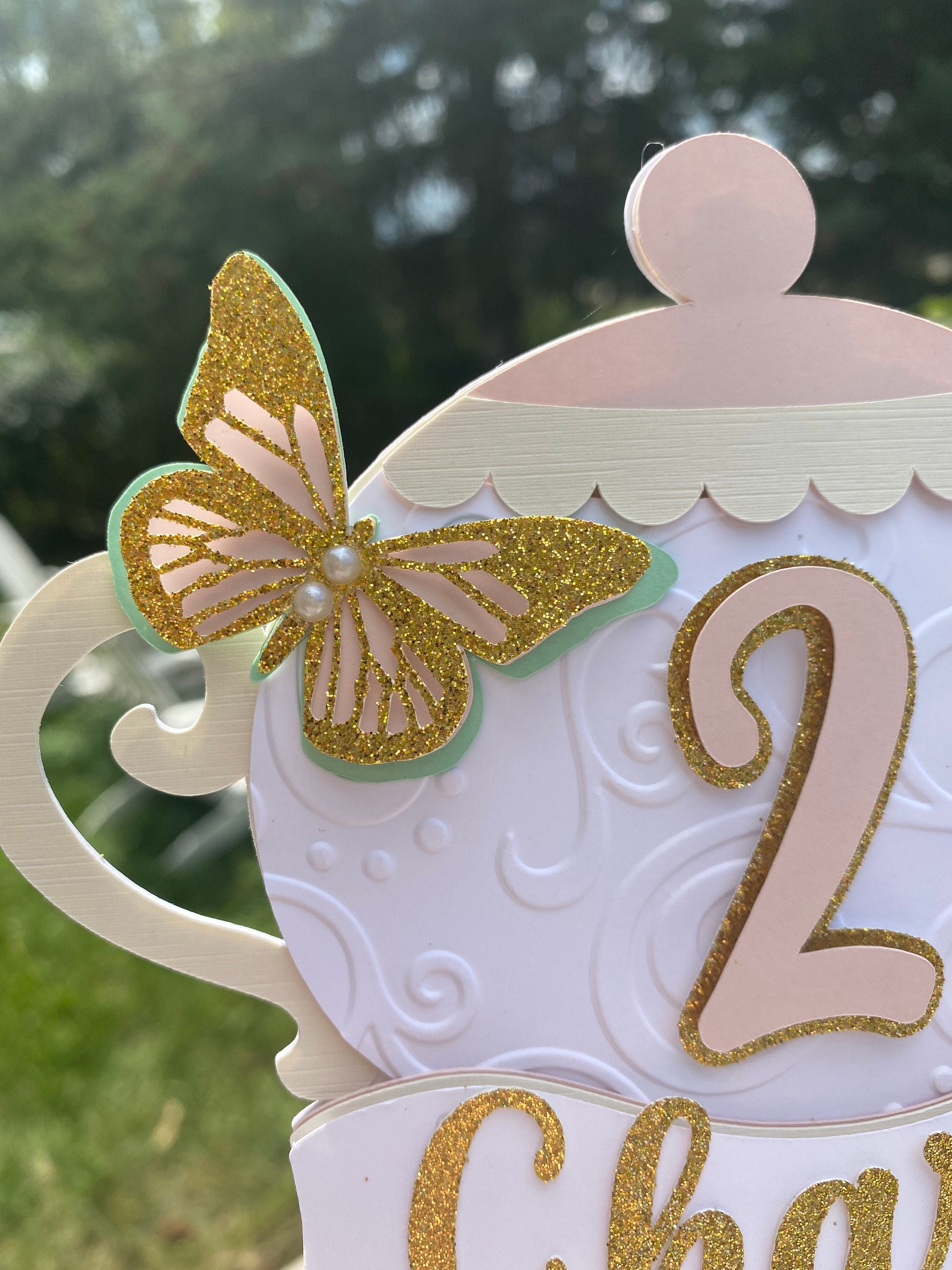 Tea Party Cake Topper Teapot Cake Topper Tea for Two - Etsy