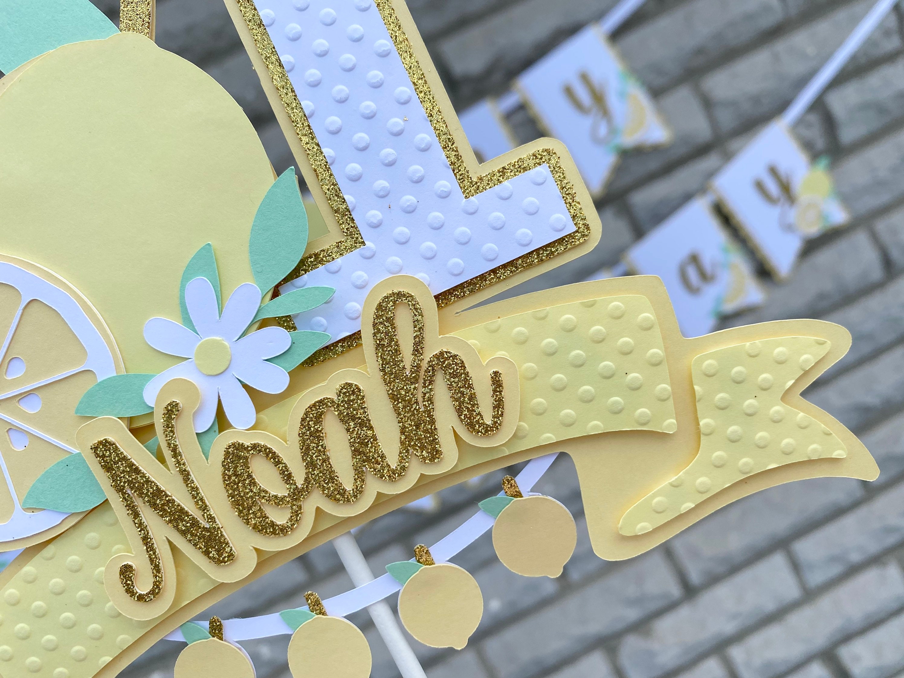 Lemon Cake Topper Lemonade Cake Topper Lemon Smash Cake - Etsy