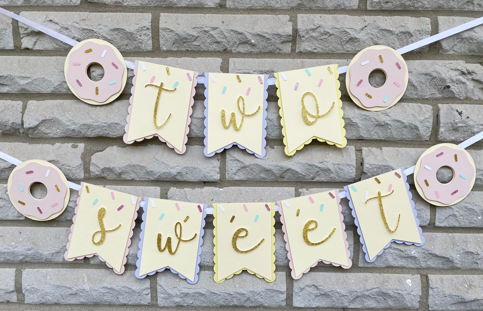 Two Sweet Decor Donut Banner Two Sweet Banner Donut Party - Etsy