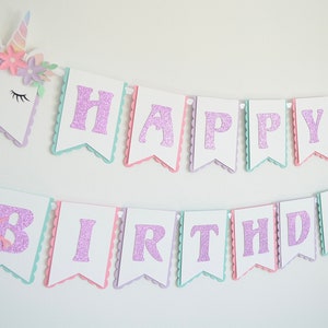 Unicorn Banner, Unicorn Birthday Theme - Etsy